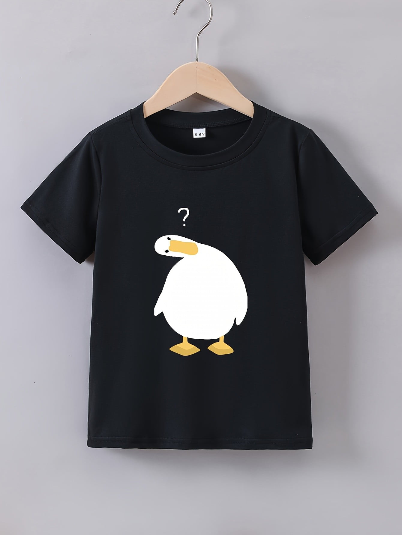 Boys' Summer Fun Duck Print T-Shirt - Soft Cotton, Crew Neck, Short ...