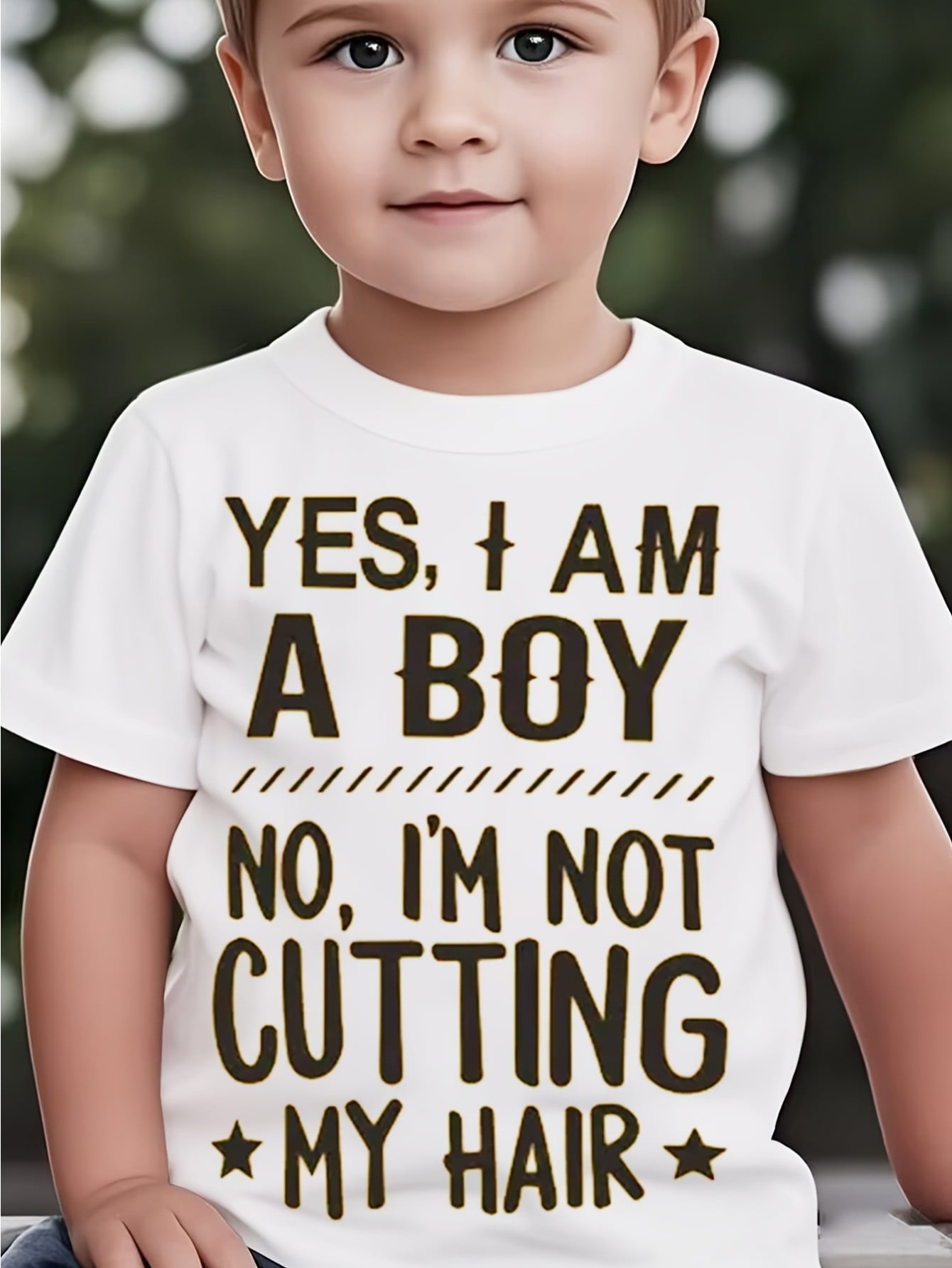 Boys' Summer Graphic T-Shirt - "Yes, I Am a Boy" Funny Print ...