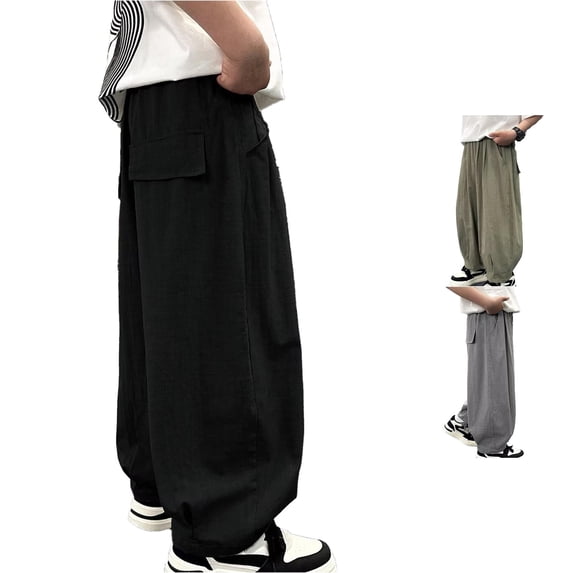 Boys Summer Harem Pants Lightweight Trousers Breathable Casual Bottoms ...