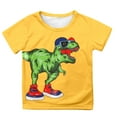 Boys Summer Outdoor Activity Tees Comfortable Round Neck Elastic Waist ...
