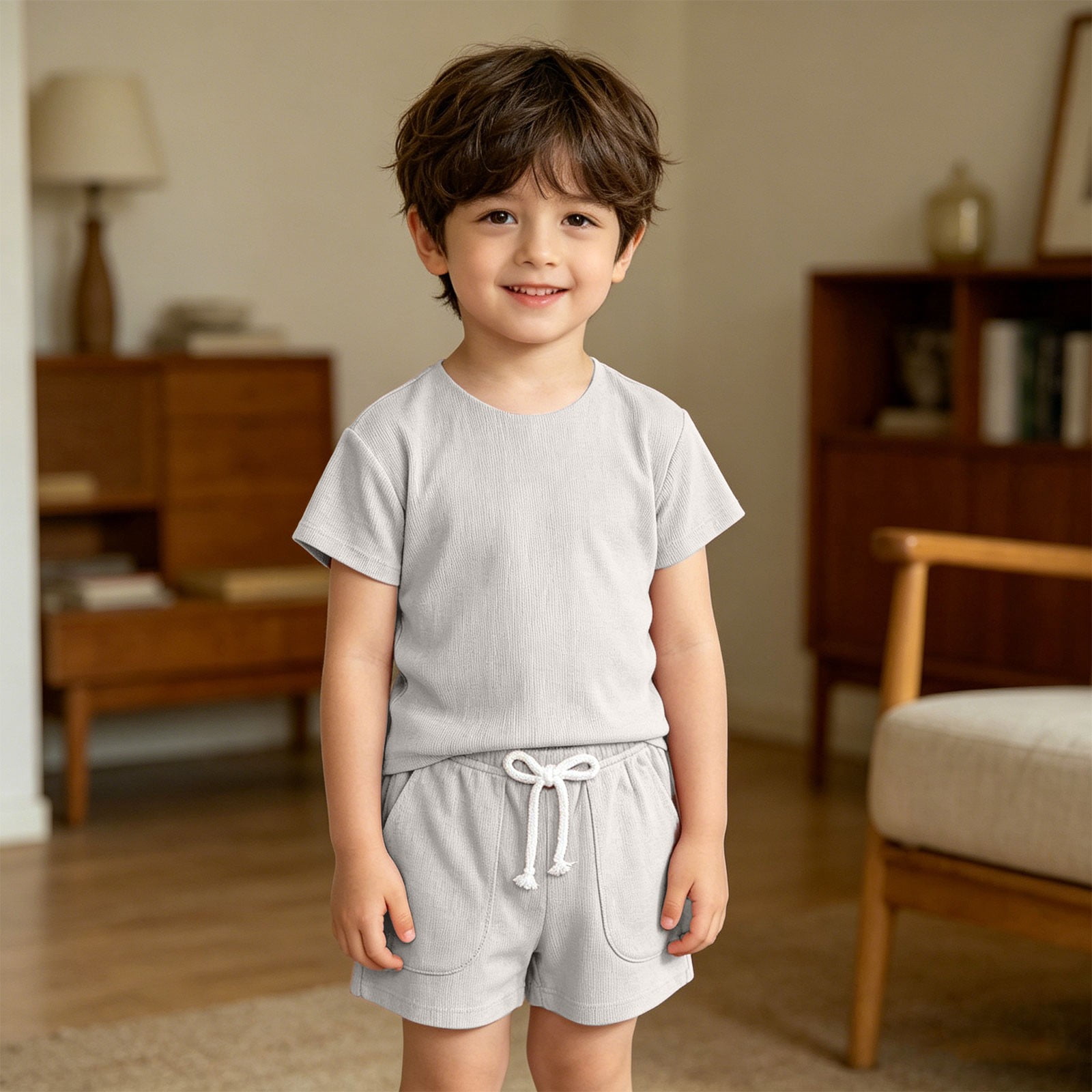 Boys Summer Outfit Short Sleeve and Shorts Casual Wear Toddler Youth ...
