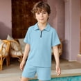 Boys Summer Outfits 2 Piece Chinese Martial Arts Long Sleeve Top with ...