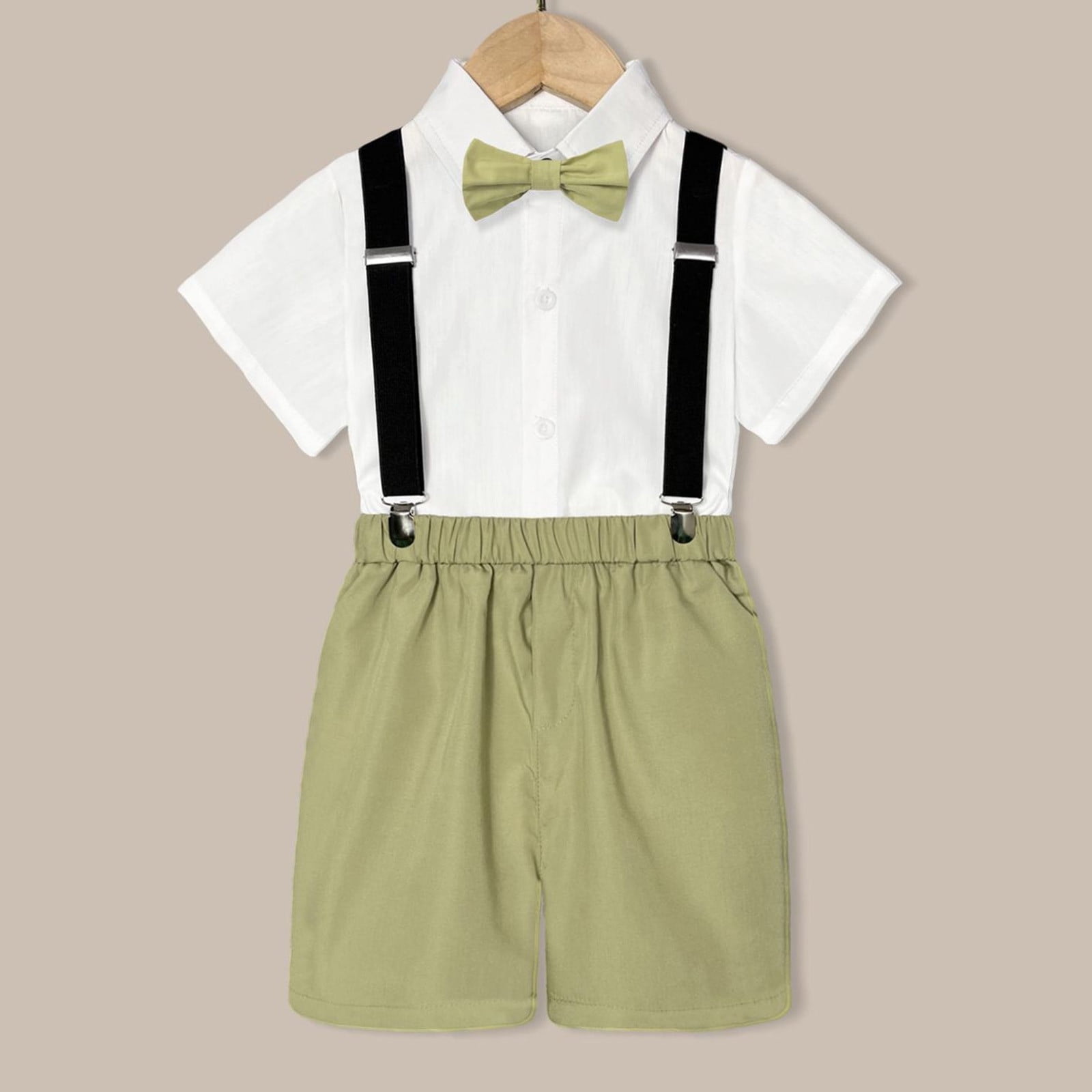 Boys Summer Outfits Set British Style Short Sleeve Shirt Shorts ...