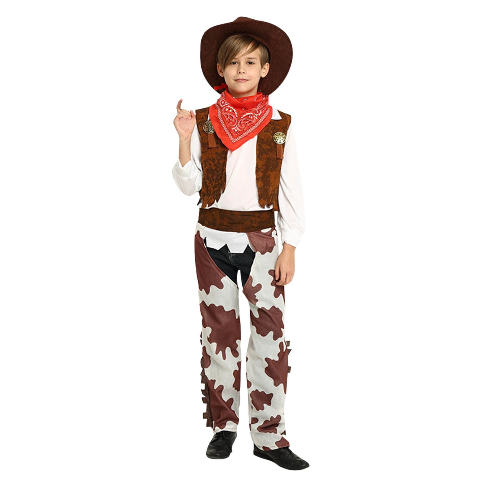 Boys Summer Outfits Sets Cowboys Fancy Dress With Bandana Vest Hat Kids ...
