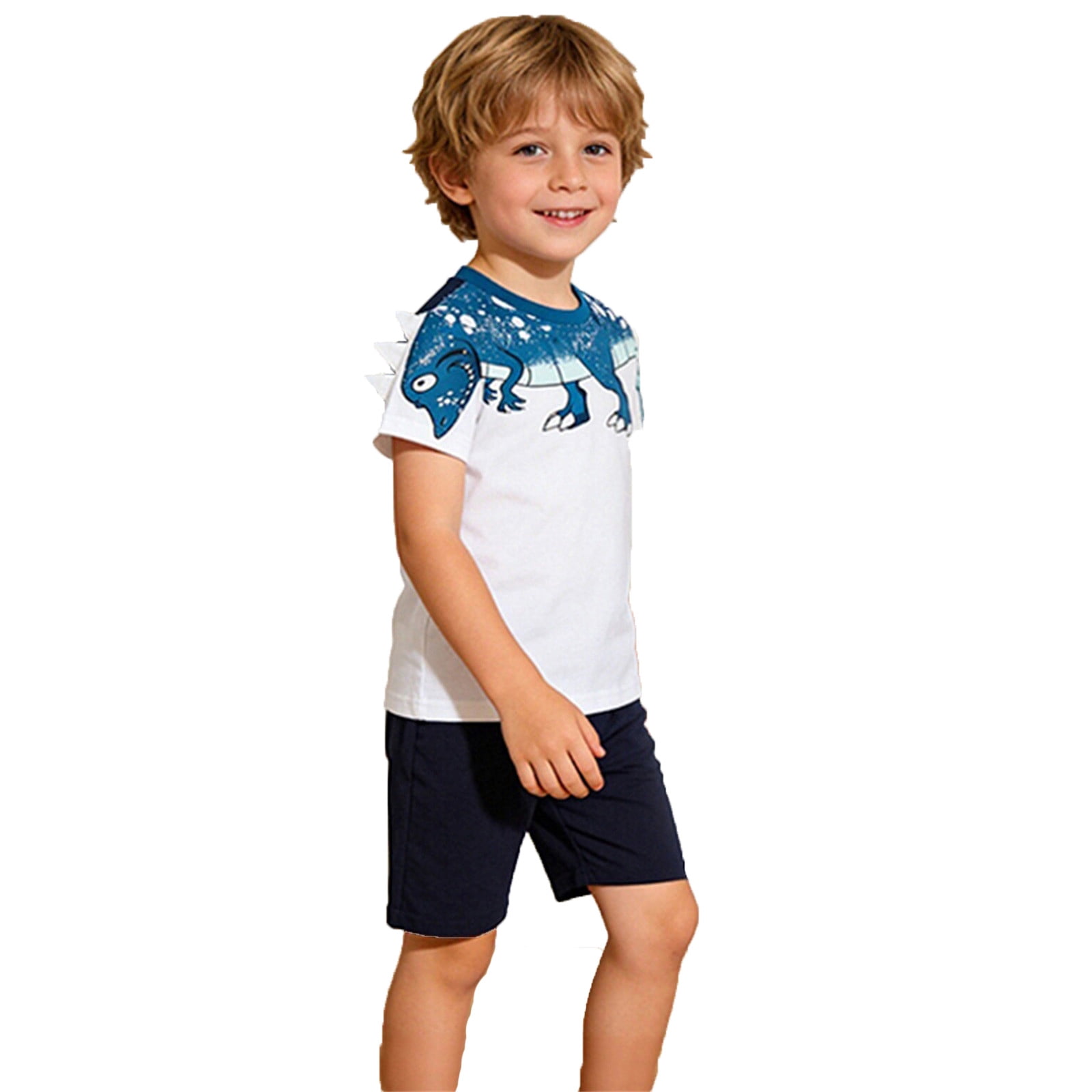 Boys Summer Outfits Sets Short Sleeve Two Piece With Animal Print ...