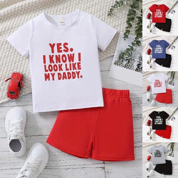Boys Summer Outfits Toddler Boys Breathable Short Sleeve Dinosaur Tee ...