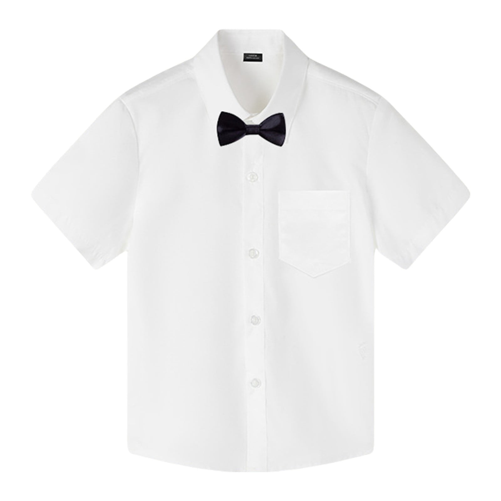 Boys Summer Performance Short Sleeve Shirt Breathable White Top for ...