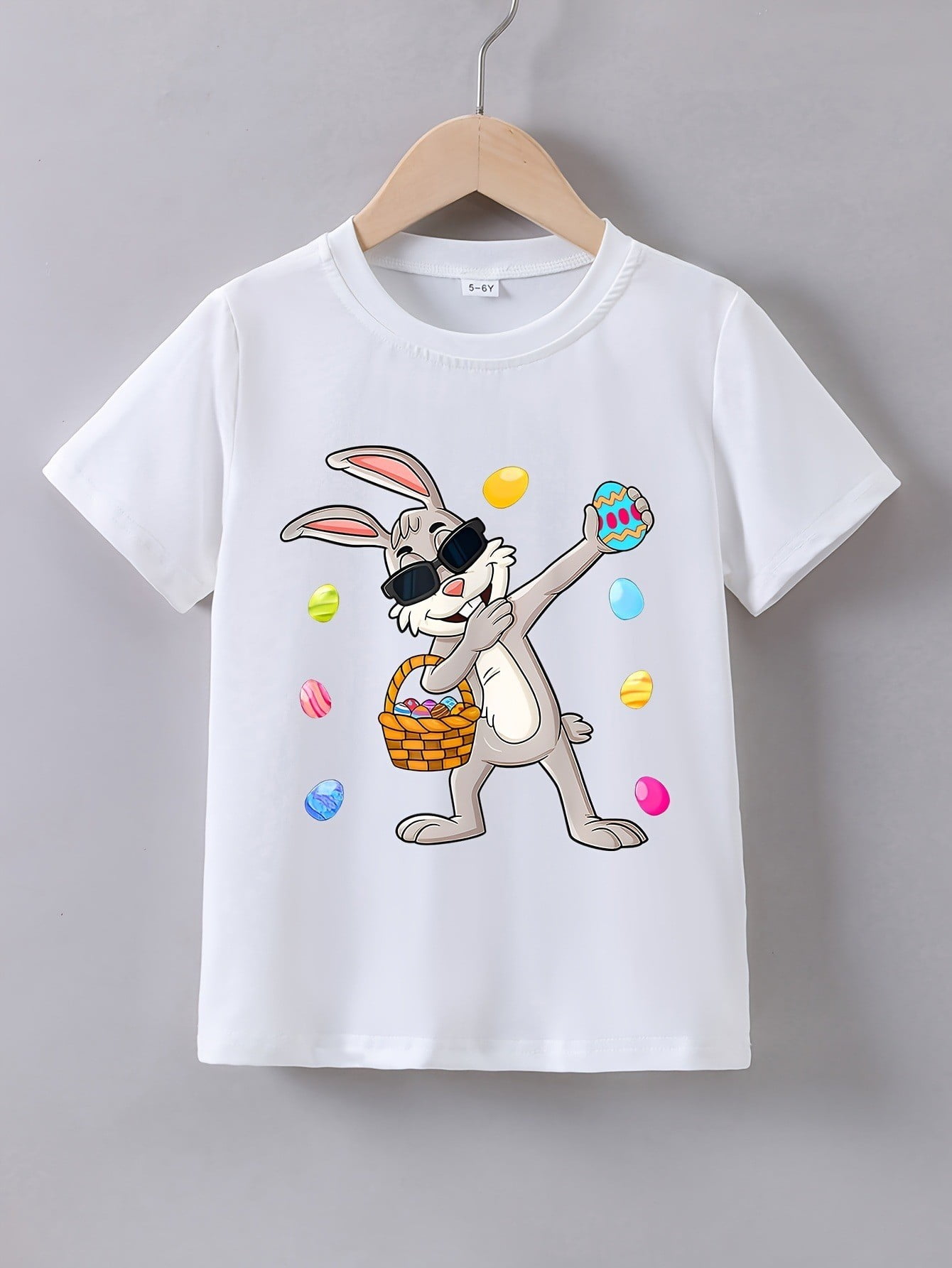 Boys' Summer Short-Sleeve 'Easter Bunny Egg' Print T-Shirt - Walmart.com