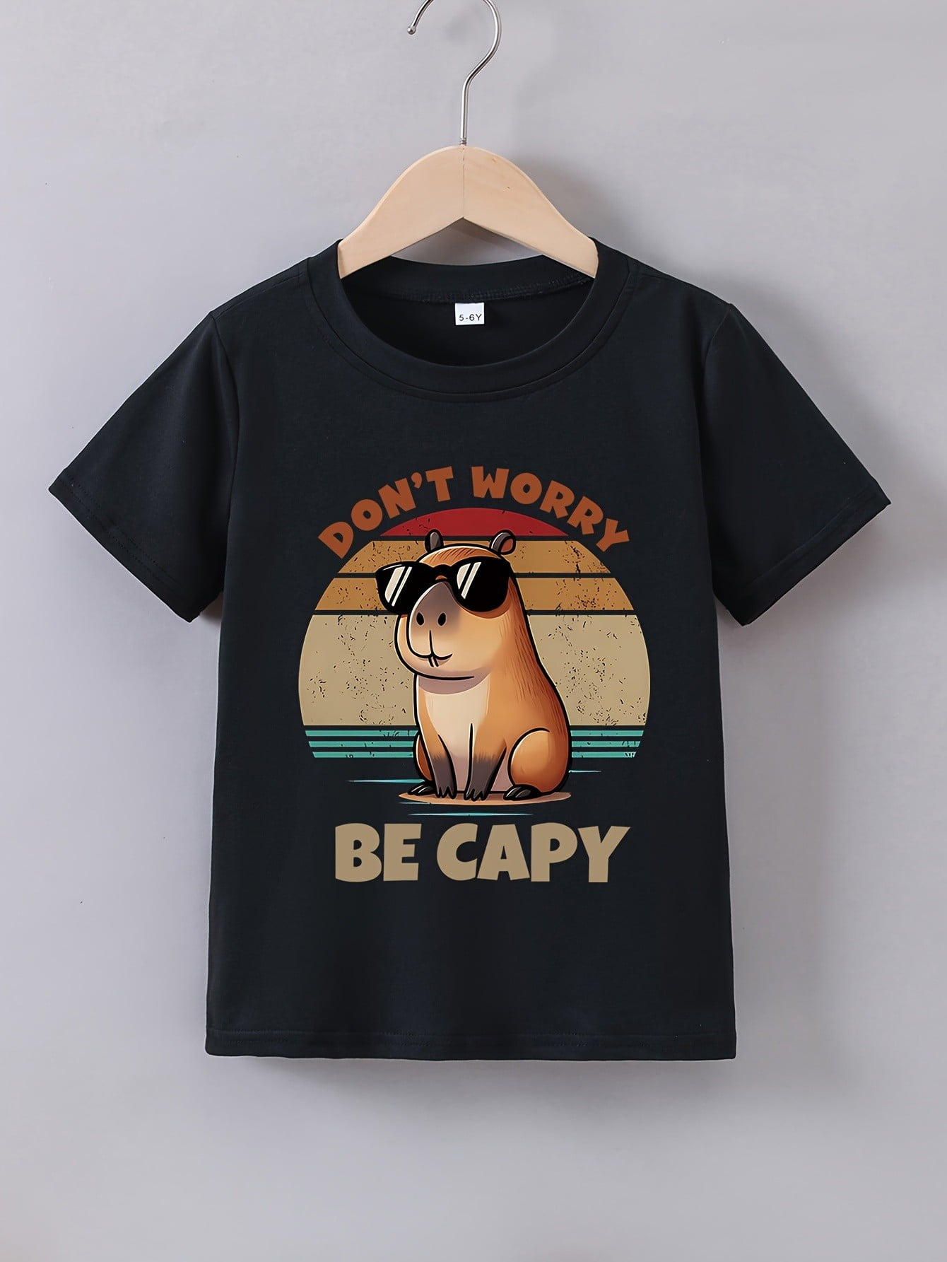 Boys' Summer Short Sleeve T-Shirt - "Don't Worry about Being a Capybara ...