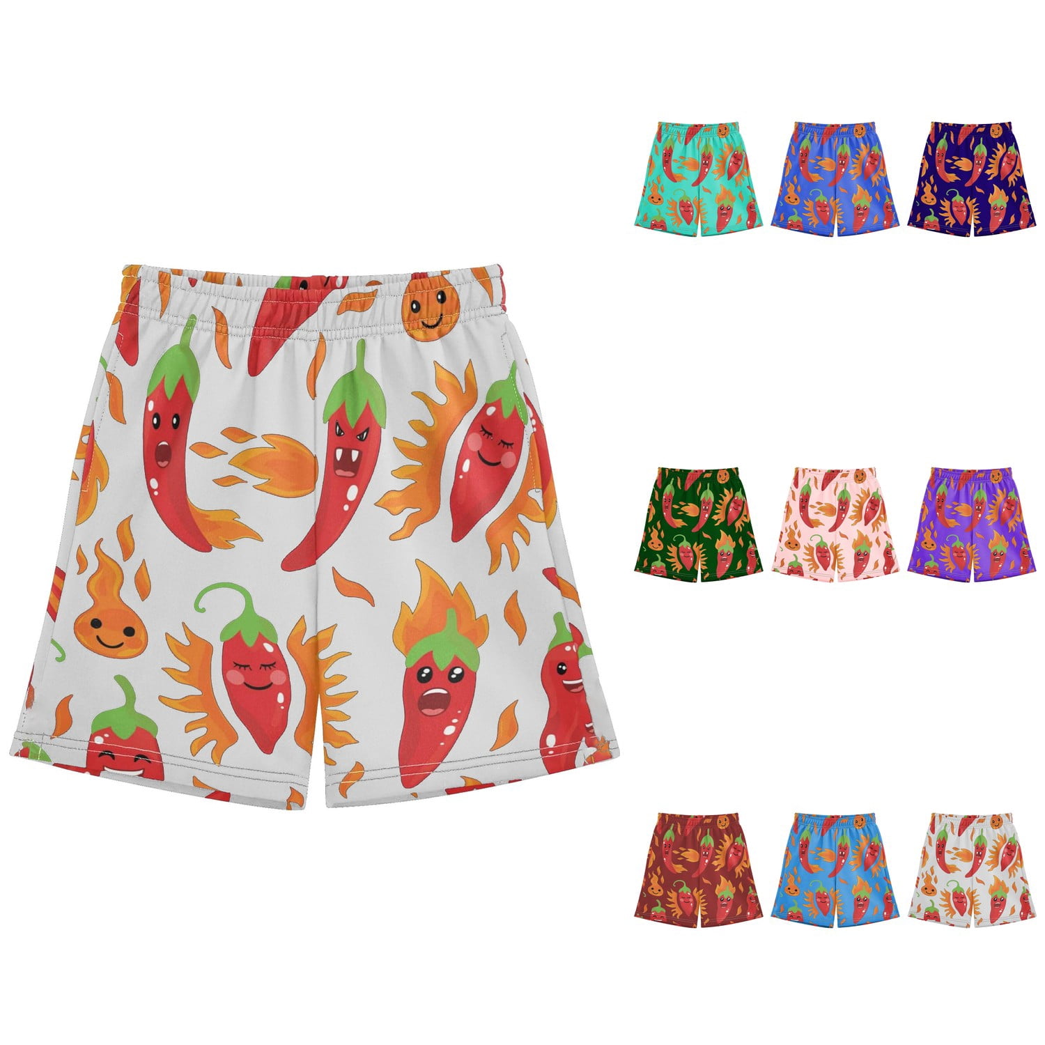 Boys Summer Shorts Loose Fit Elastic Waist Casual Outdoor Play Kids ...