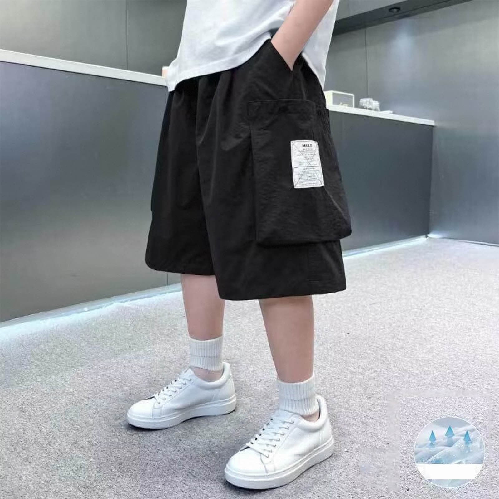 Boys' Summer Workwear Pants Cropped Pants Mid Length Pants And Children ...