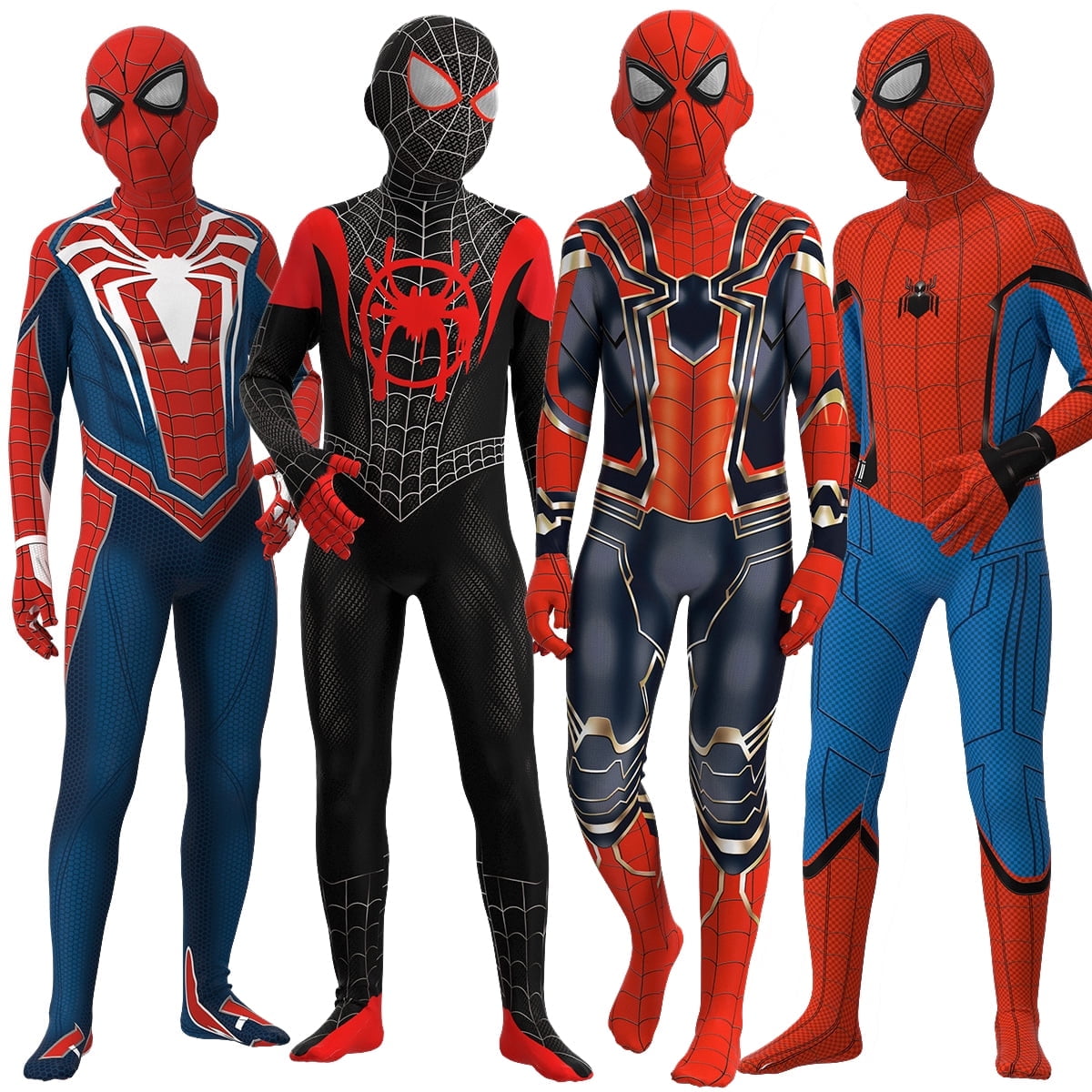 KEPZEAL Boys Superhero Costume Children Jumpsuit Fancy Dress Halloween ...