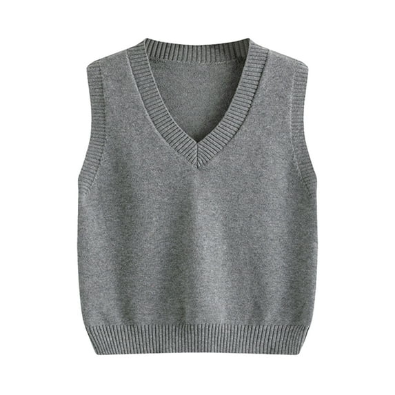 Boys Sweater Vest Classic V Neck Uniform Pullover Knitwear Tops ...