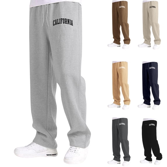 Boys Sweatpants Cute High Waisted Athletic Joggers Straight Wide Leg ...