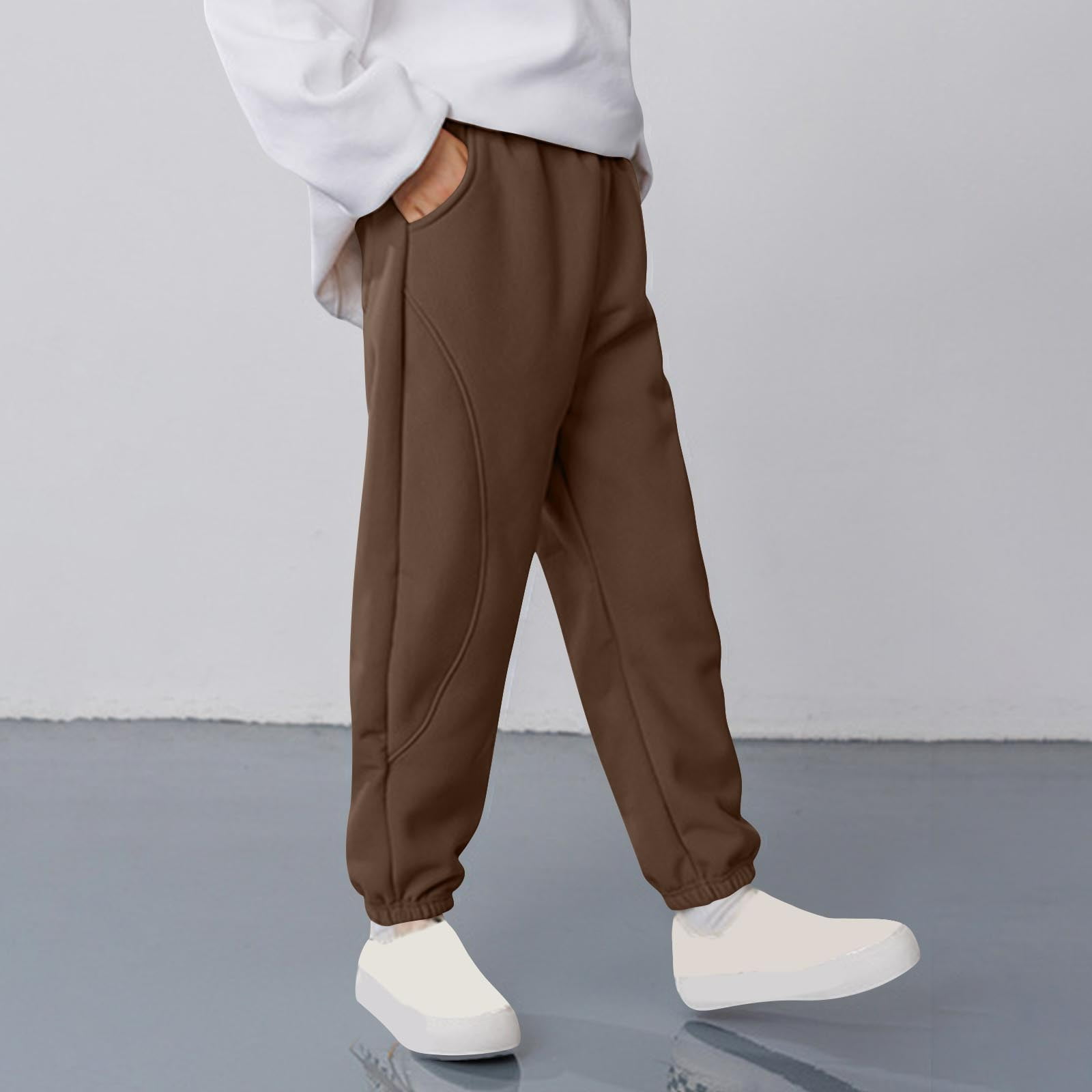 Boys Sweatpants Fleece Lined Pull-On Relaxed Fit Wrinkle-Resistant ...