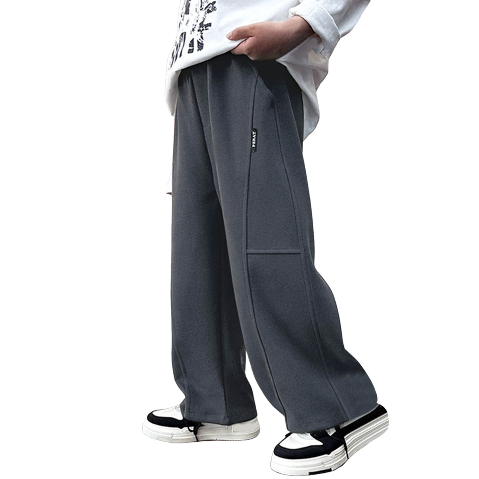 Boys Sweatpants,Girls Loose Fit Trousers Straight Leg Unisex Clothing ...