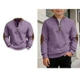 Boys Sweatshirts Long Sleeve Color Block Kids Half Zip Sweatshirts ...