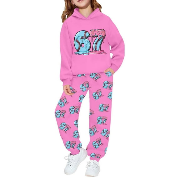 Boys Sweatsuit Size 6 Fashion Hoodie and Jogger Winter Cute Ice Print ...
