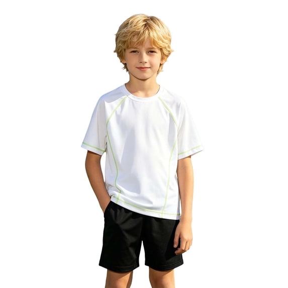 Boys Swim Shirt 5T, Boys Rash Guard Swim Shirt, UPF 50+ Sun Protection ...