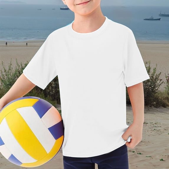 Boys Swim Shirt UPF 50 Sun Long Sleeve Rash Guard for Beach Pool Summer ...