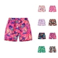 Boys Swim Shorts Hawaiian Style Beach Swim Trunks Lightweight Elastic ...