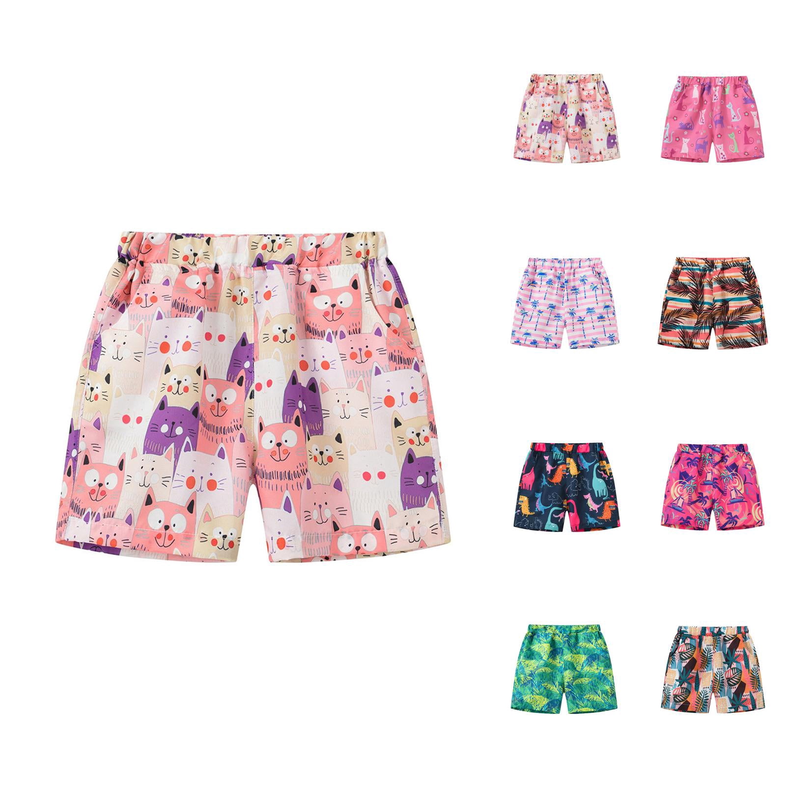 Boys Swim Shorts Hawaiian Style Beach Swim Trunks Lightweight Elastic ...