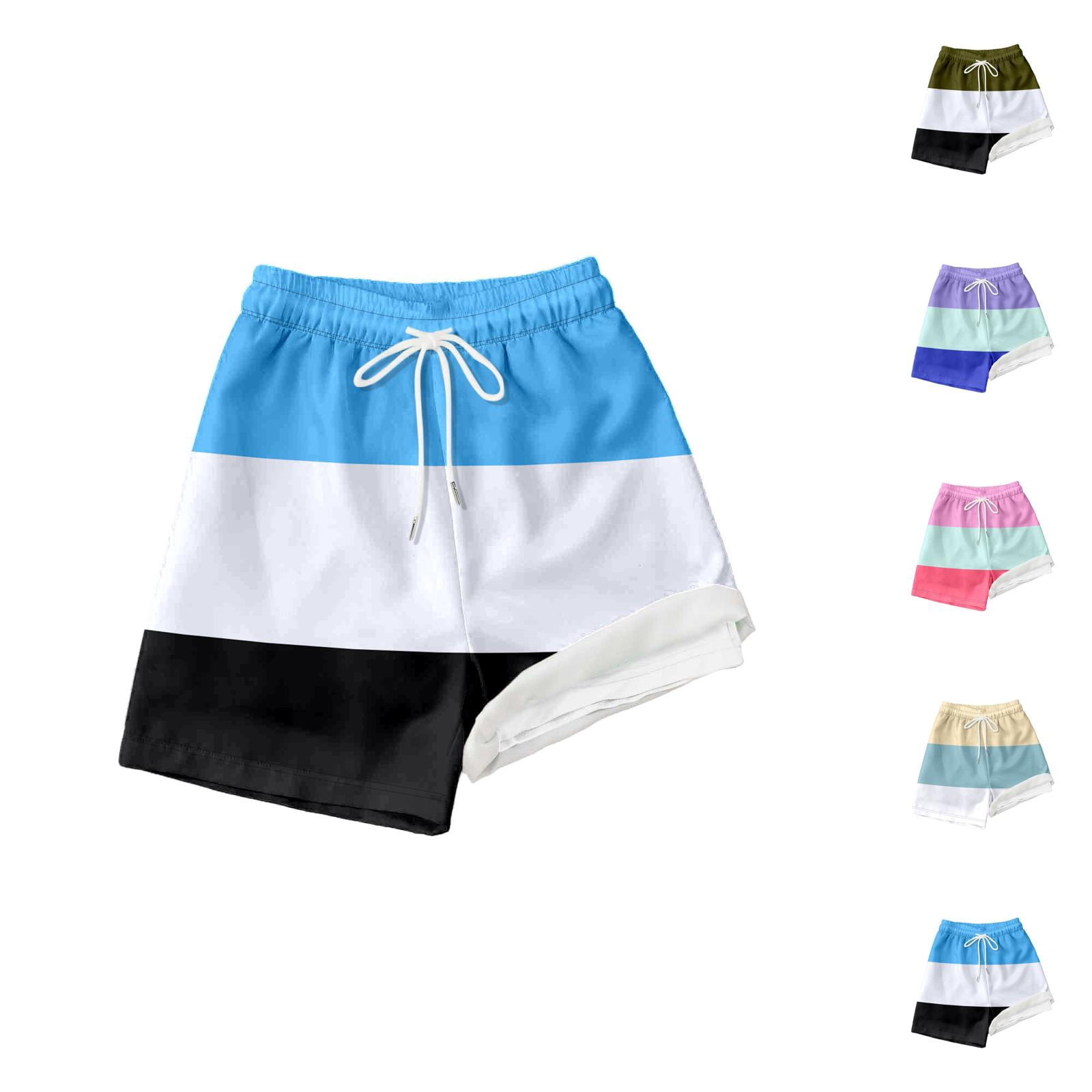 Boys Swim Shorts Printed Drawstring Swim Trunks Elastic Waist ...