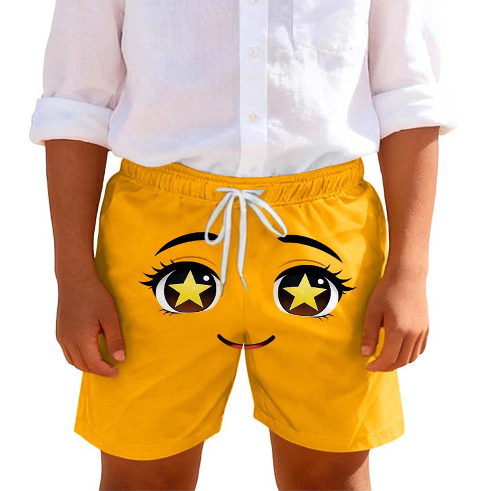 Boys Swim Trunks 5-14Y Print Quick Dry Stretch Adjustable Waist Kids ...