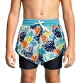 Boys Swim Trunks Boys Swim Trunks Cartoon Print Knee Length with Double ...