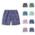 Boys Swim Trunks Cartoon Print Lightweight Swim Shorts Hawaiian ...