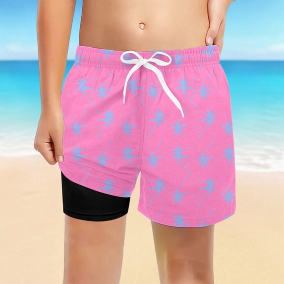 Boys Swim Trunks with Compression Liner - Toddler Quick Dry Swimming ...