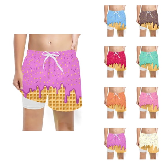 Boys Swim Trunks For Kids Summer Beach Pool Waistband Adjustable Ice ...