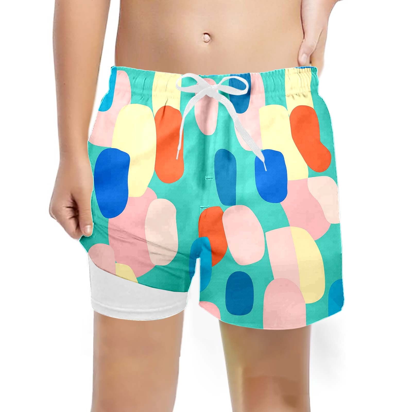 Boys Swim Trunks Kids Compression Liner Swim Shorts High Waist ...