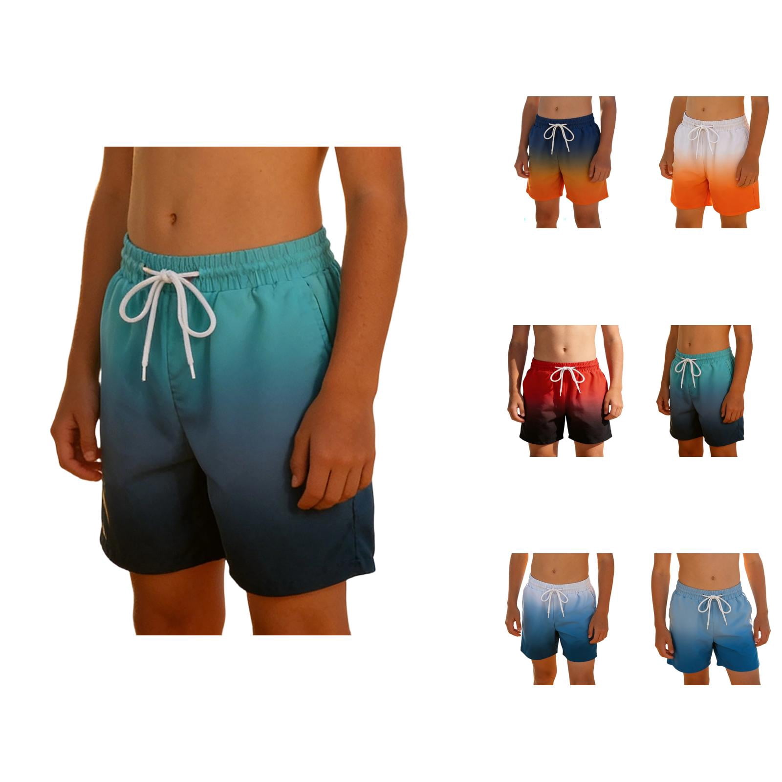 Boys Swim Trunks Lightweight Athletic Swim Shorts Quick Dry Casual ...
