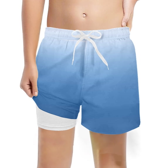 Boys Swim Trunks Quick Dry with Compression Liner Swimming Shorts ...