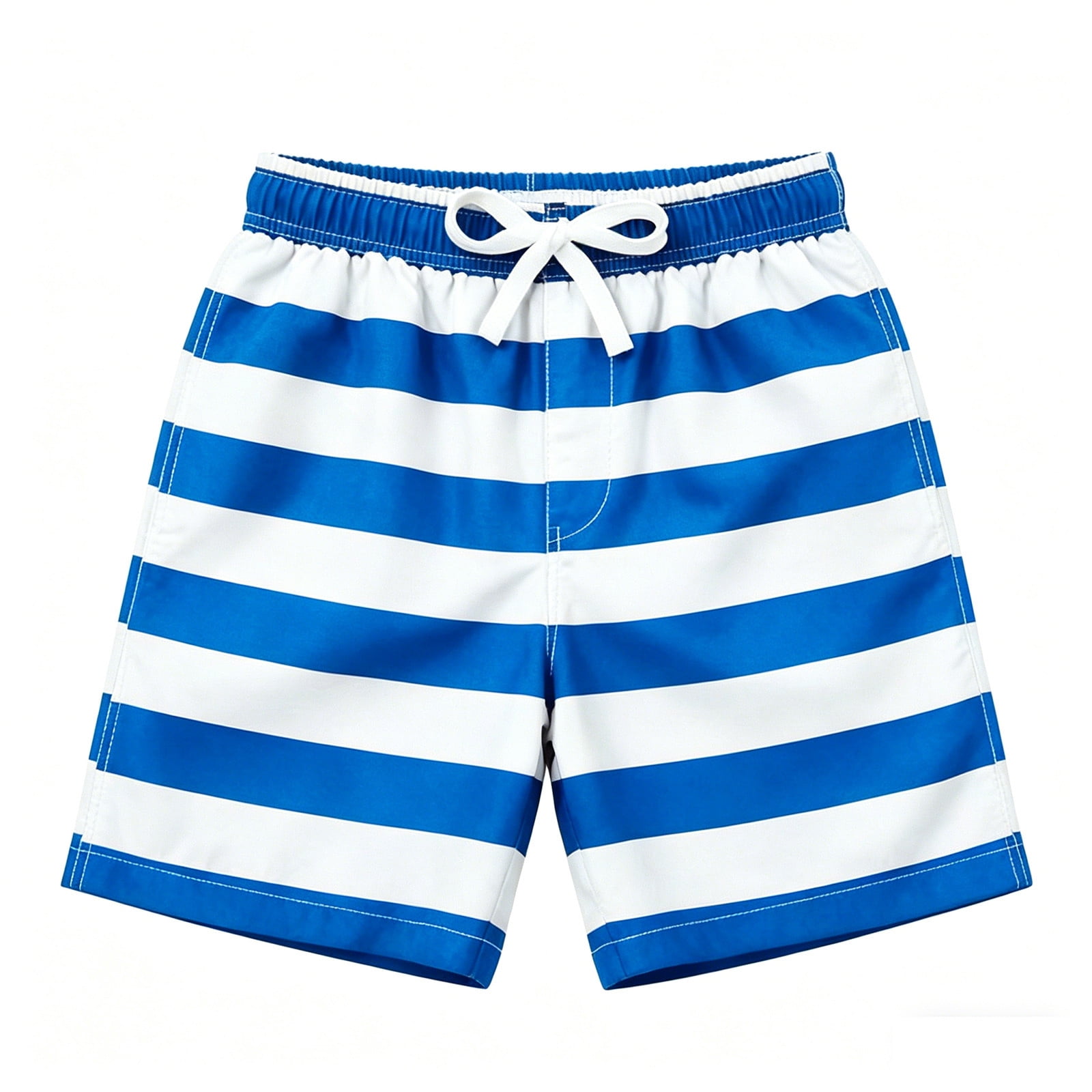 Boys Swim Trunks Two Tone Striped Print Beach Shorts Summer Pool Wear ...