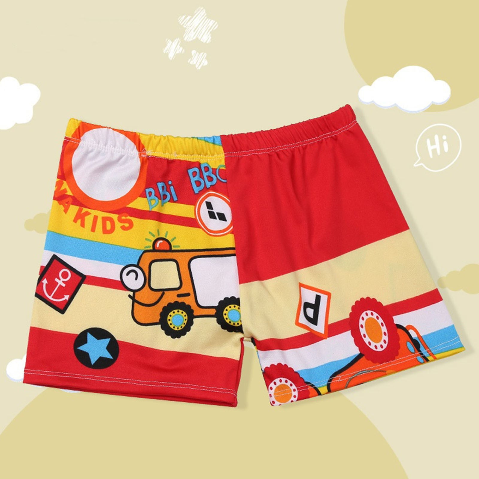 Boys Swim Trunks for Toddlers – Summer Beach Shorts with Elastic ...