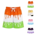 Boys Swim Trunks with Compression Liner Ice Cream Print Drawstring ...