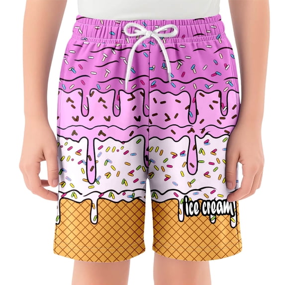 Boys Swim Trunks with Liner Compression Cartoon Printed Boys' Swimwear ...