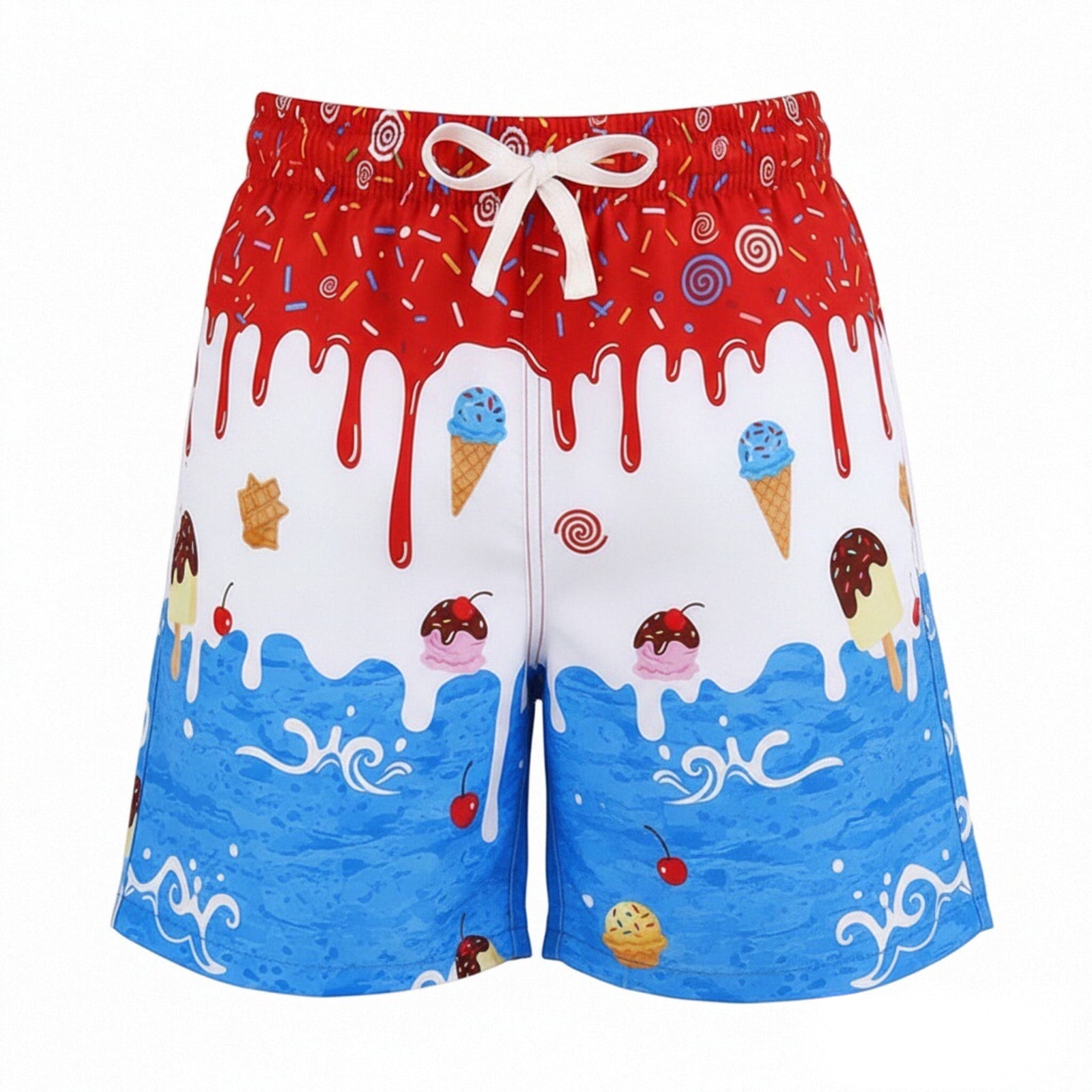 Boys Swimming Trunks with Soft Compression Liner Cute Print Boys ...
