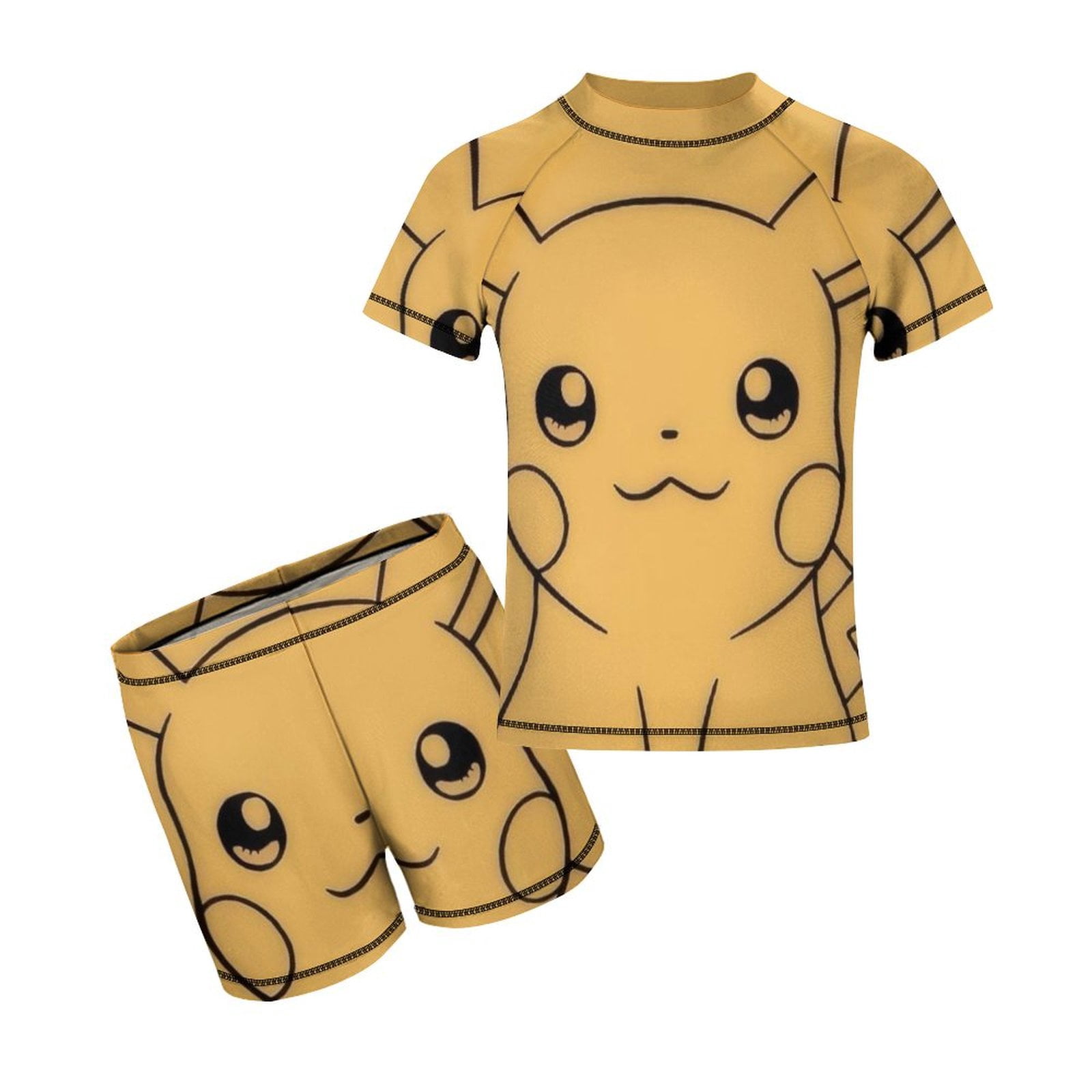 Boys Swimsuit Set Pokemon Swimwear Sets Cute Beach Gift Girls Two Piece ...