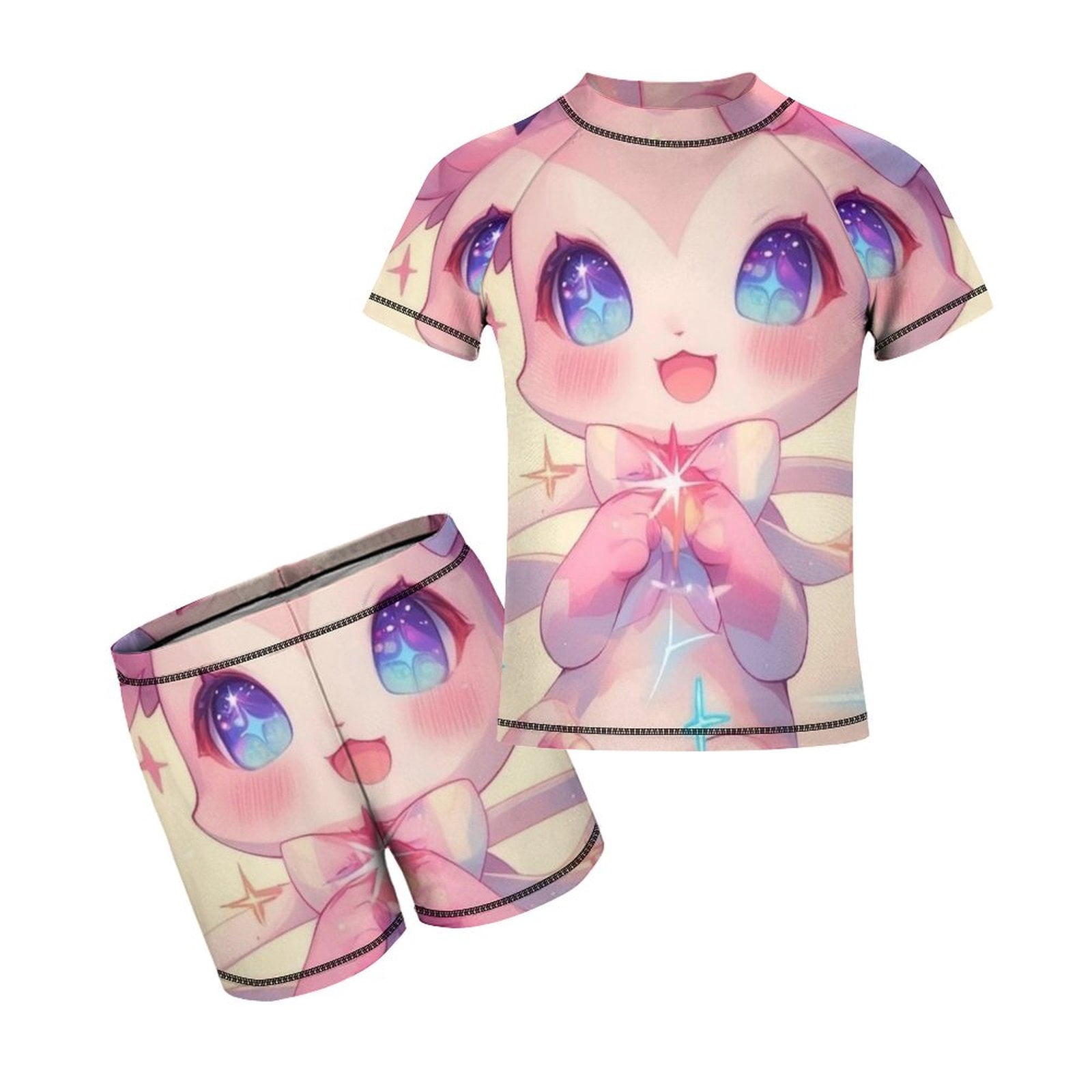 Boys Swimsuit Set Pokemon Swimwear Sets Cute Beach Gift Girls Two Piece ...