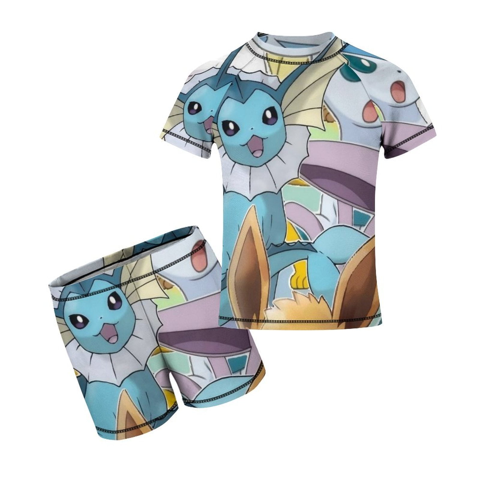 Boys Swimsuit Set Pokemon Swimwear Sets Cute Beach Gift Girls Two Piece Swimsuits 6-7Y（110cm ...