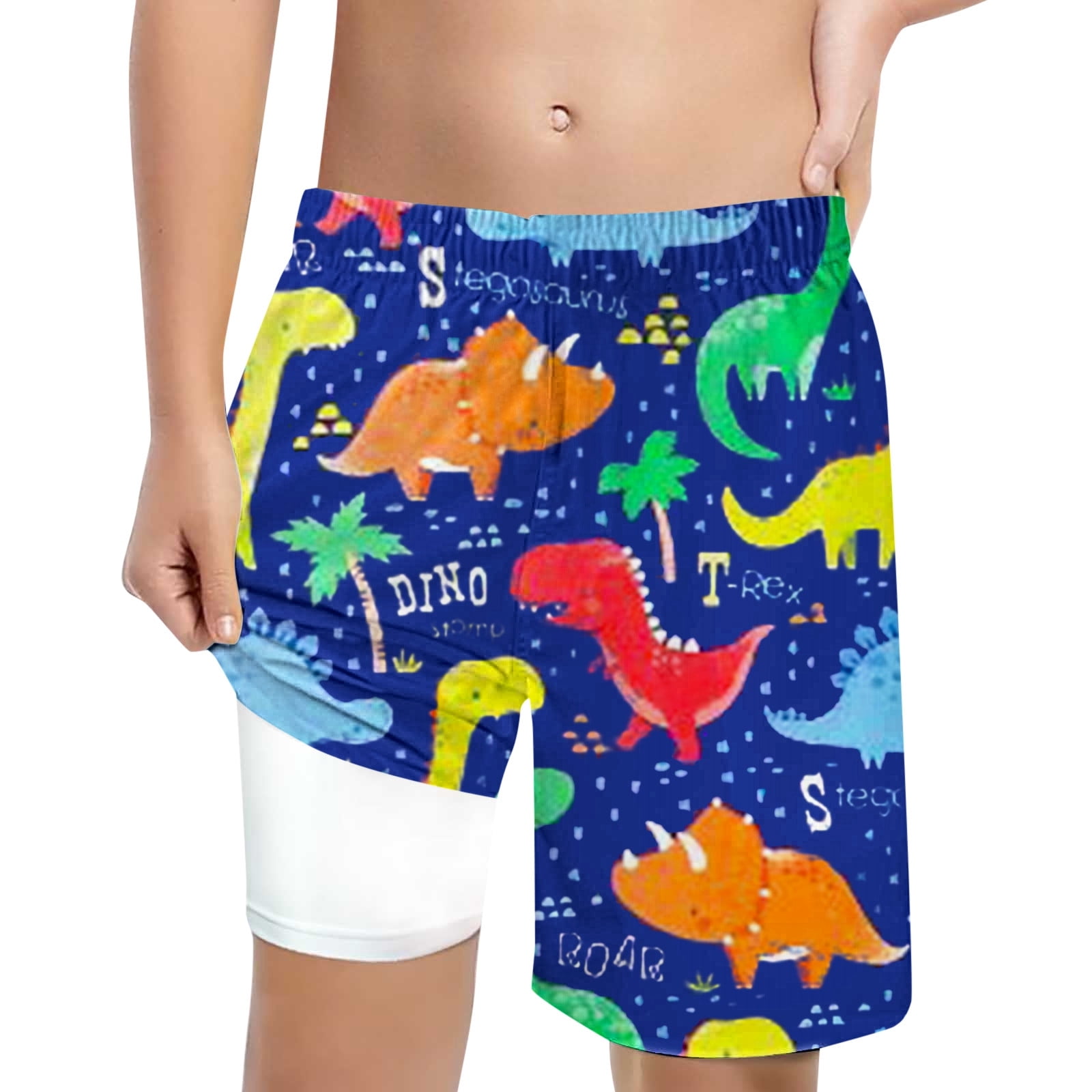 Boys' Swimsuits Baby Cartoon Floral Printed Swimming Shorts Lace Up ...