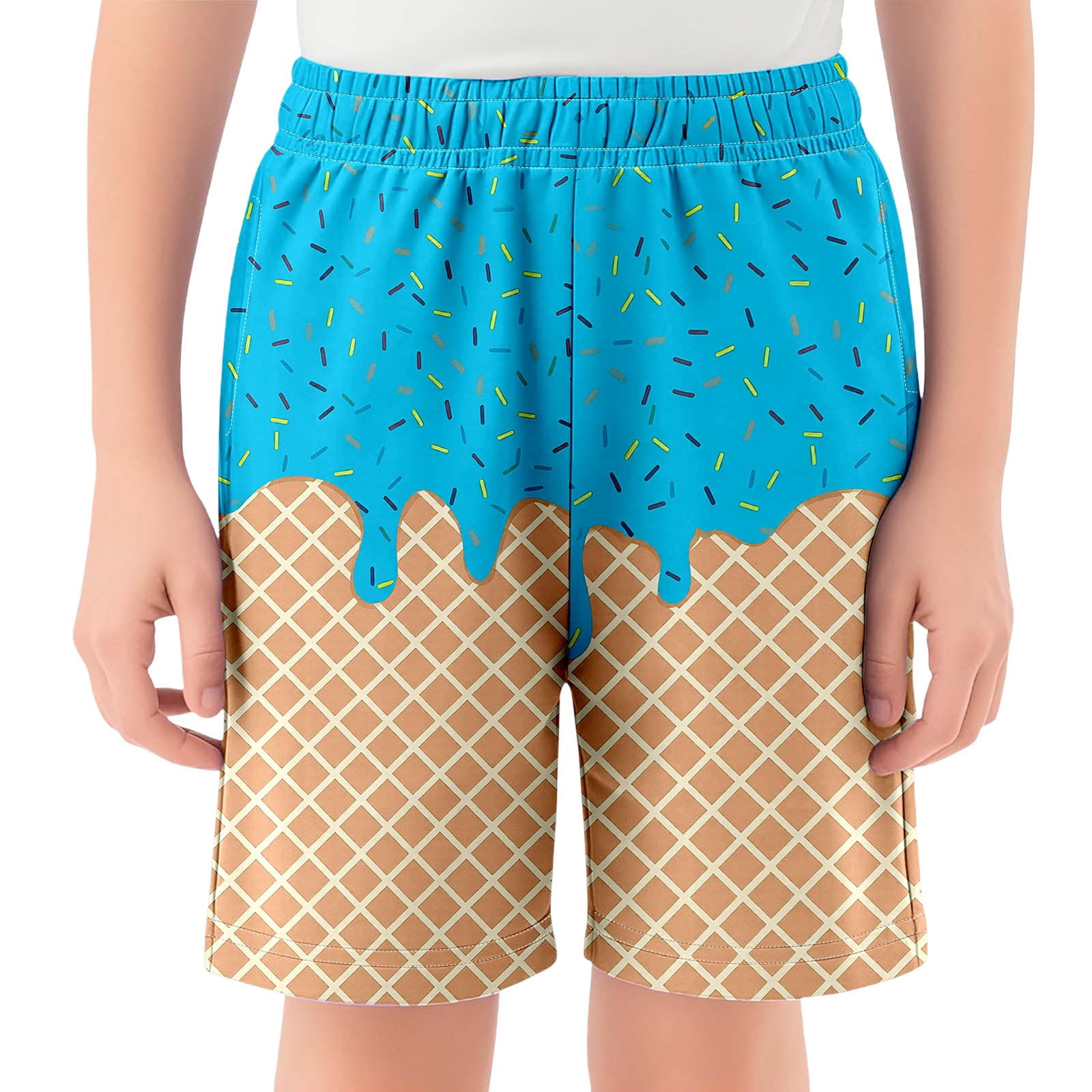 Boys Swimwear Outfits Trunks Mesh Adjustable Pool Boys Performance Suit ...