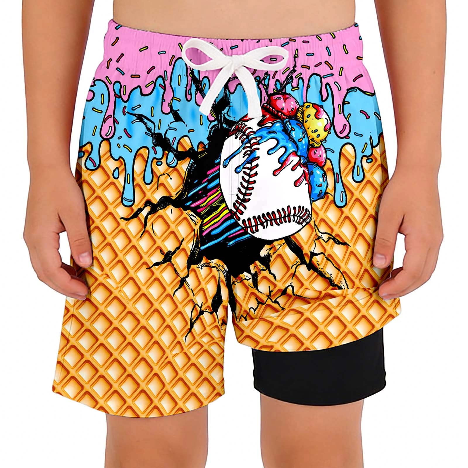 Boys Swimwear Set Casual Trunks Compression Liner Shorts 2 Years Boys ...