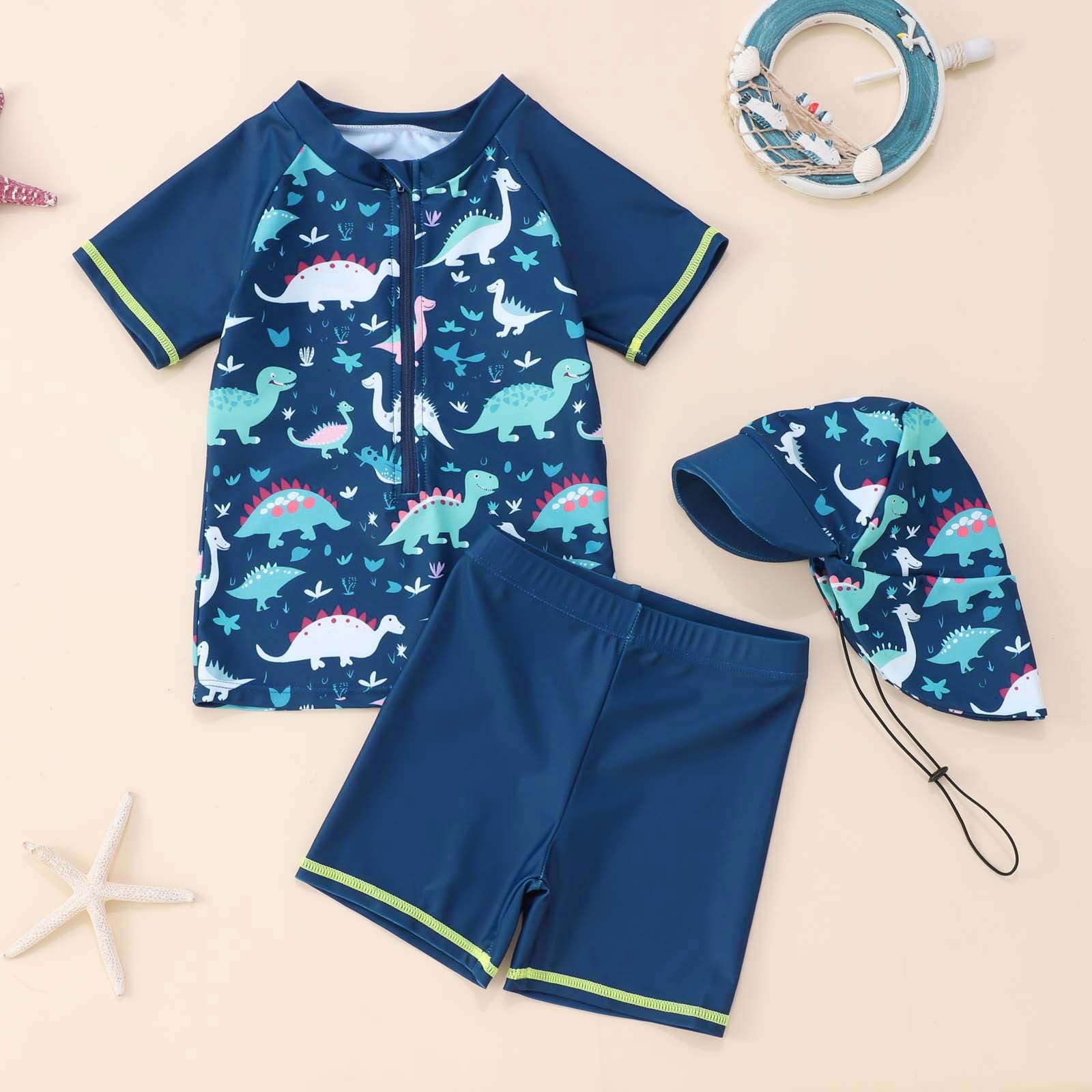 Boys Swimwear Set For Toddlers Baby Beach Swimming Outfit 3 Piece ...