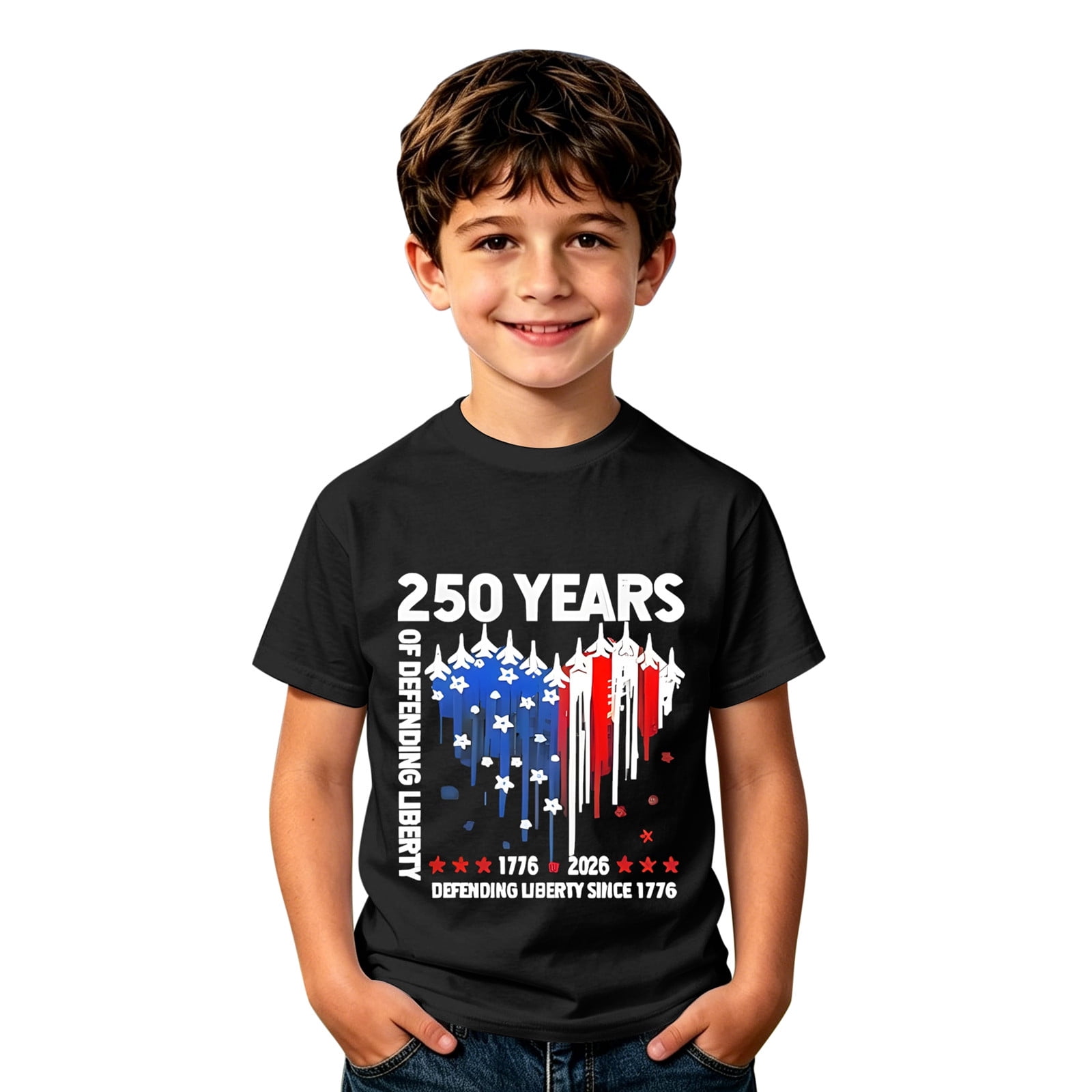 Boys T Shirt Patriotic 4Th of July Print Comfort Kids Clothing,Black,12 ...