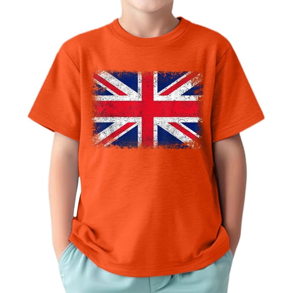 Boys T Shirt Shirts Beautiful British Flag Printed Girls (1 13 Years ...