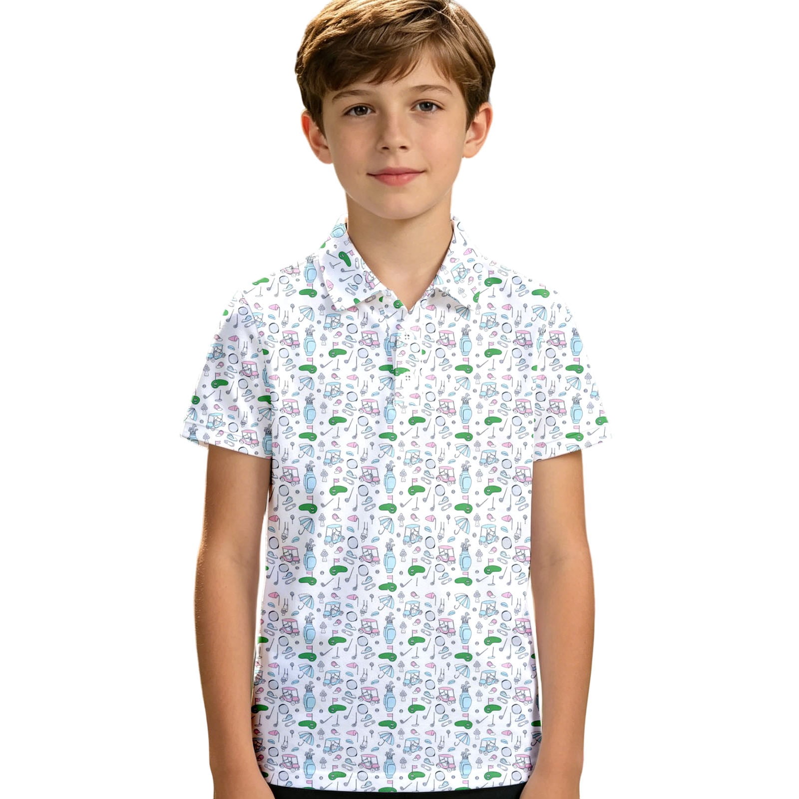 Boys T Shirt Shirts Button Down Print Little Big Kids Casual Long ...